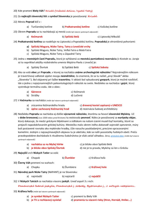 vlastiveda, 4. ročník